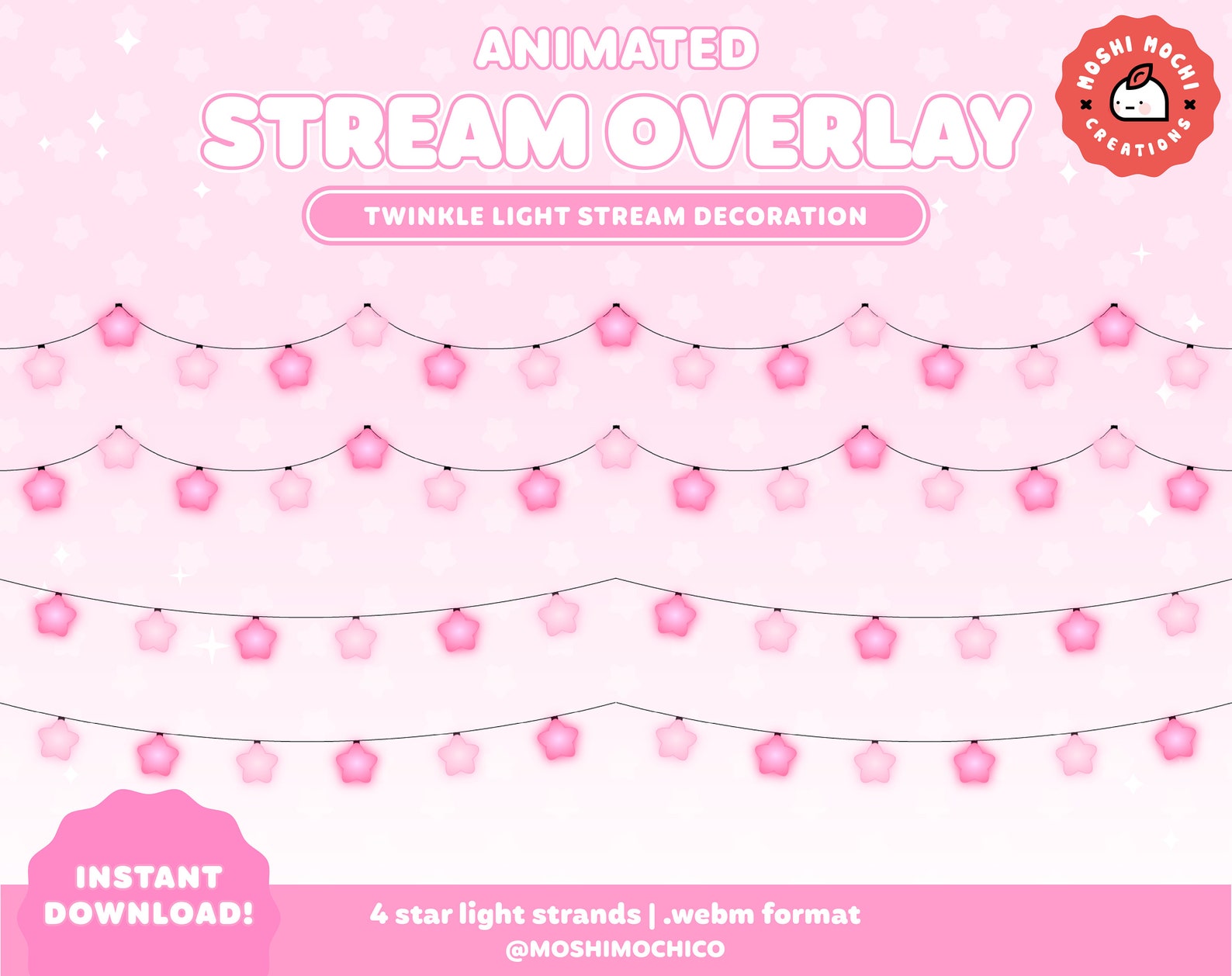 Animated Star Light Stream Decoration – MoshiMochiCo